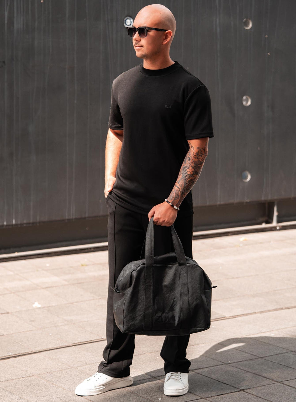 ZUMO Titan Heavyweight Tech Fabric T-Shirt Black Regular Fit 300gsm – Zumo