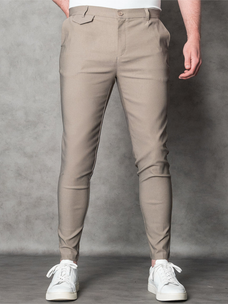 ZUMO Heren Broek Highway-II Slim Fit Truffle Stretch Tech Chino Pants ...
