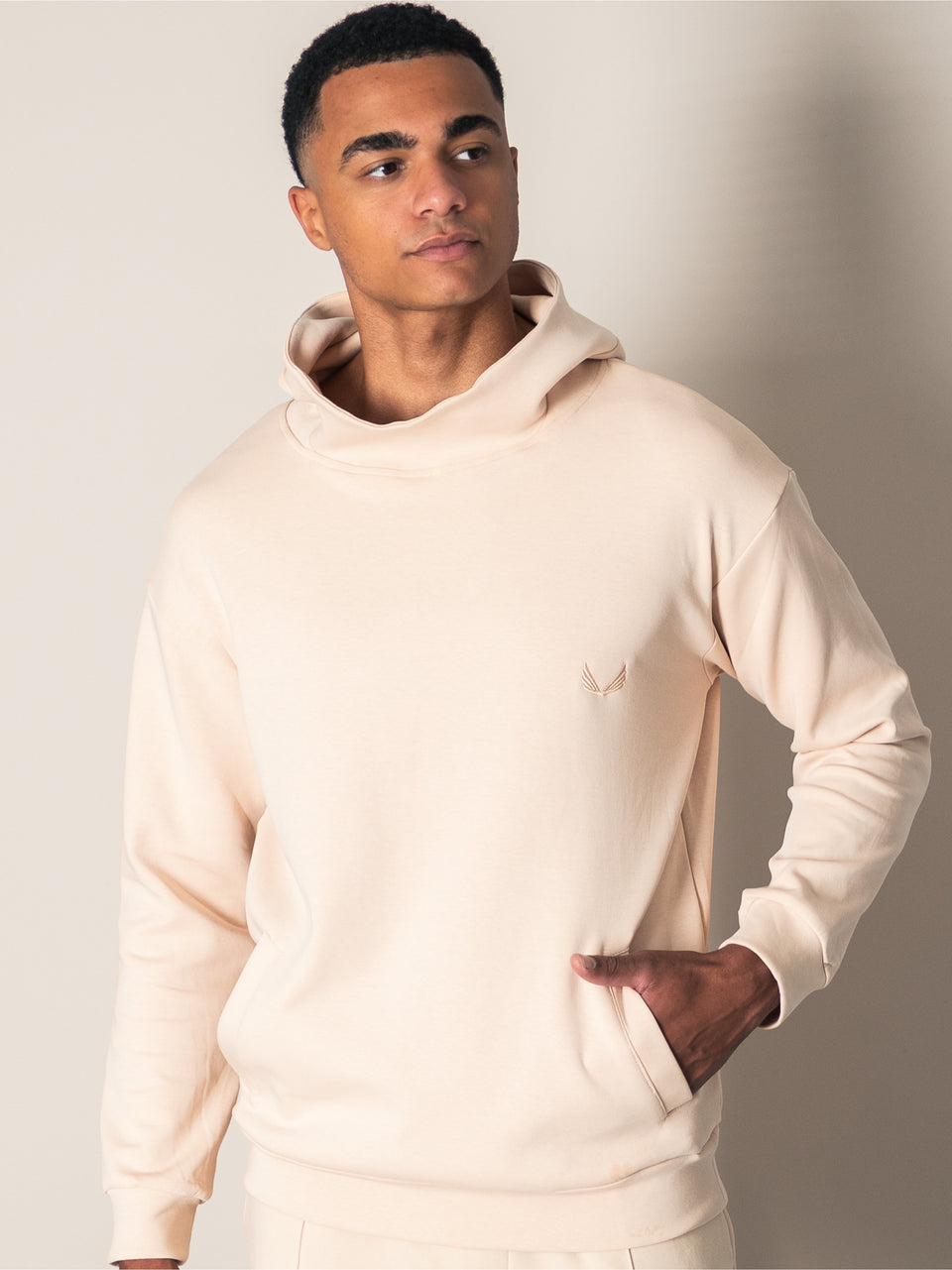 ZUMO Lennox Regular Fit Hoodie LightSand Soft Tech Sweat Fabric Modern ...