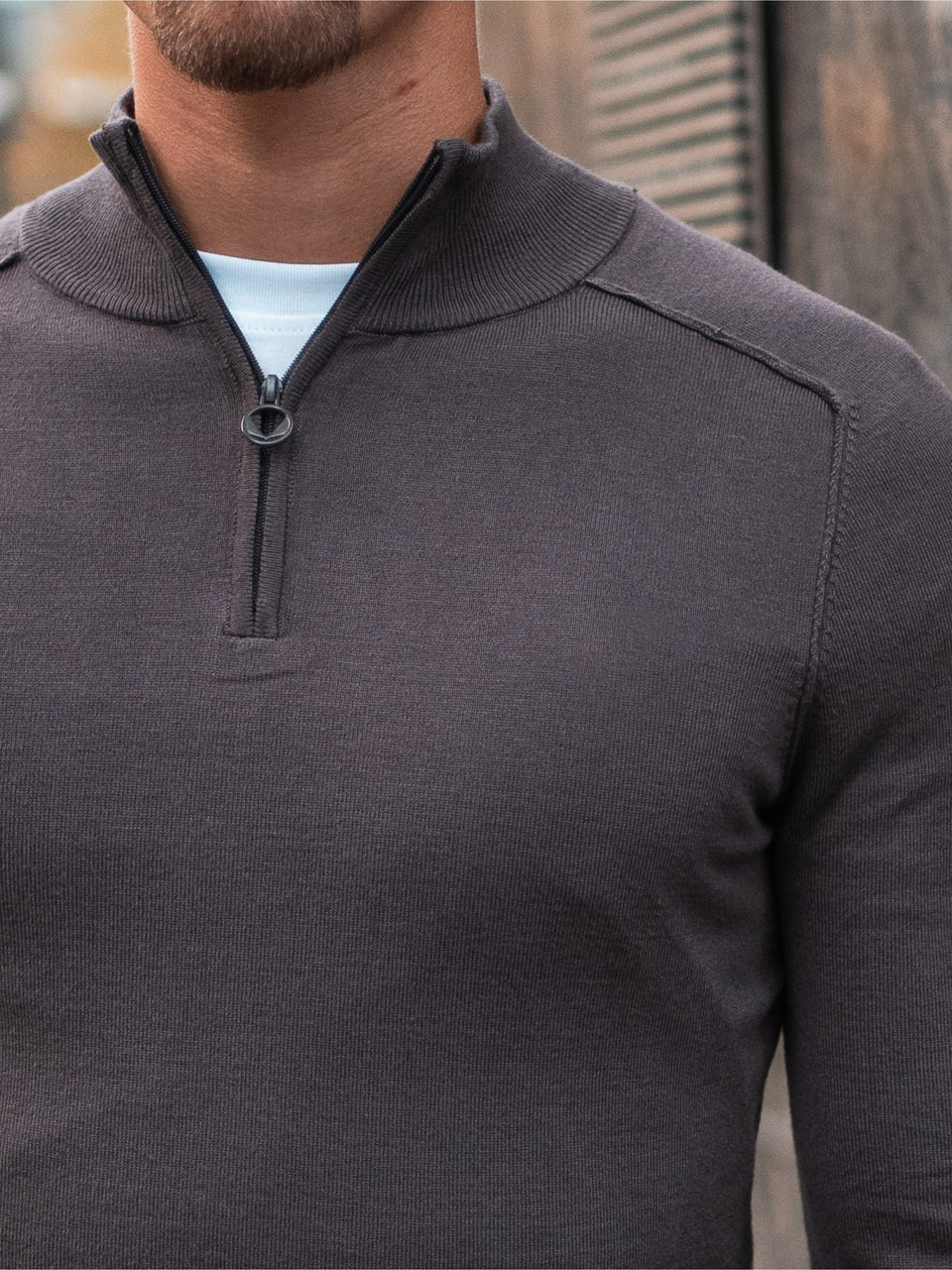 ZUMO Pullover Spanzip Slim Fit Shark Men's Half Zip Viscose Knit – Zumo
