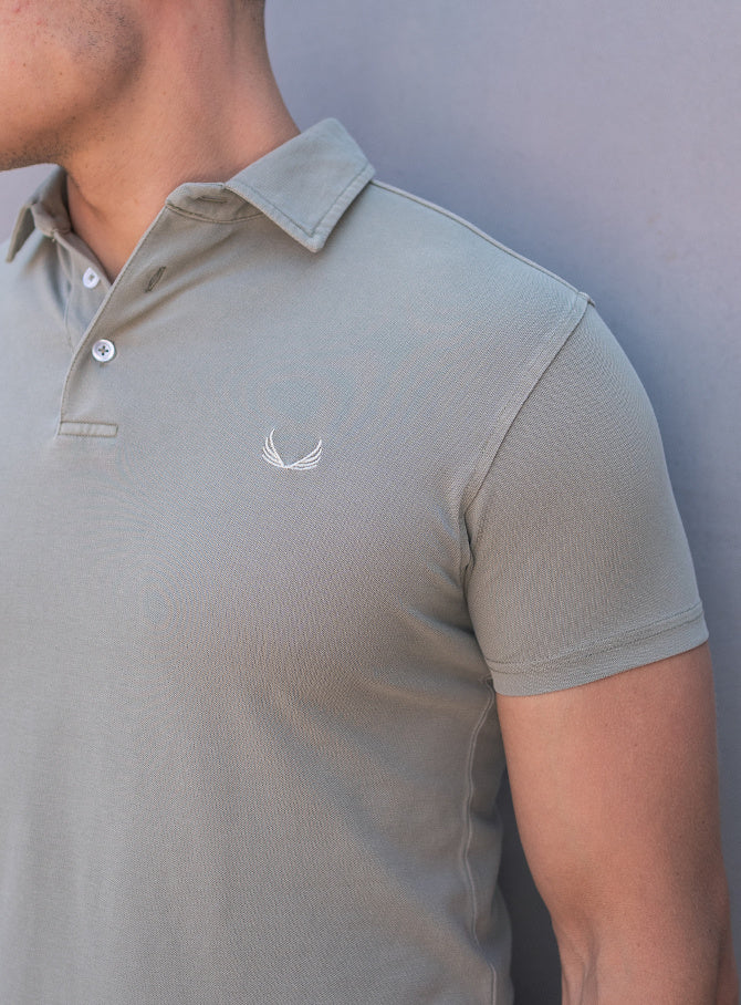 Zumo Slim Fit Polo's RUSSEL-CONTRAST Olive – Zumo-International